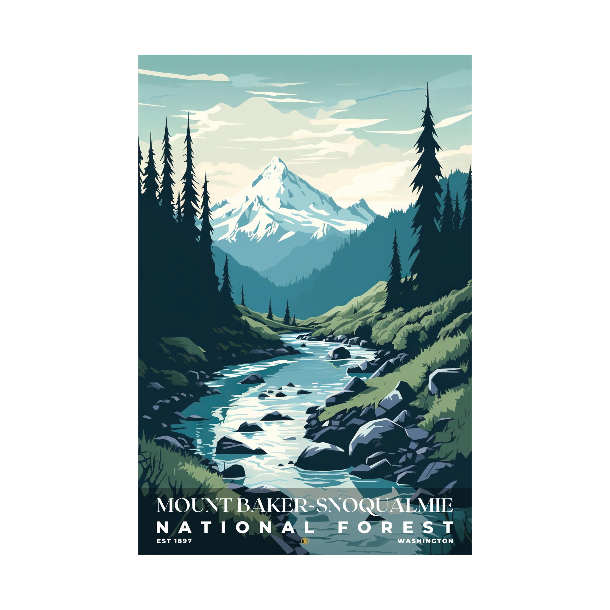 Mount Baker-Snoqualmie National Forest Poster | S01 – ELNEIT